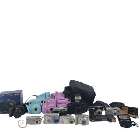 ShopTheSalvationArmy - Mixed Lot of 14 Digital & Film Cameras + Light ...