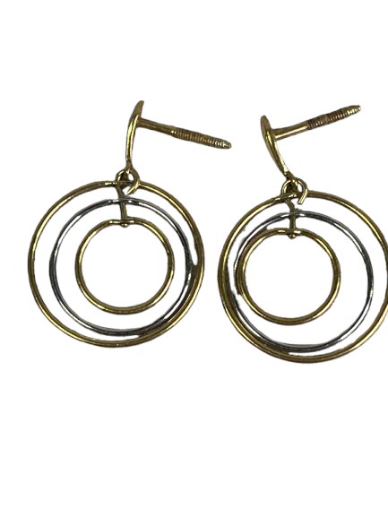 ShopTheSalvationArmy - Two-Tone 14K Gold O-Ring Earrings with Screw ...