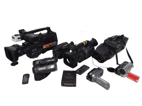 ShopTheSalvationArmy - Lot of 7 Assorted Video Cameras & Accessories ...