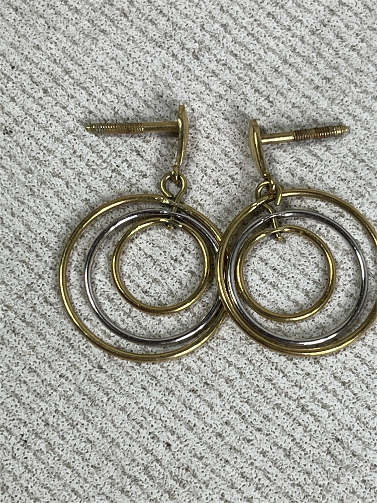 ShopTheSalvationArmy - Two-Tone 14K Gold O-Ring Earrings with Screw ...