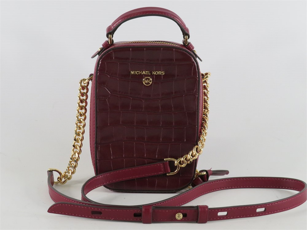 ShopTheSalvationArmy - Michael Kors Top Handle Bag – Burgundy/Gold [B1360]