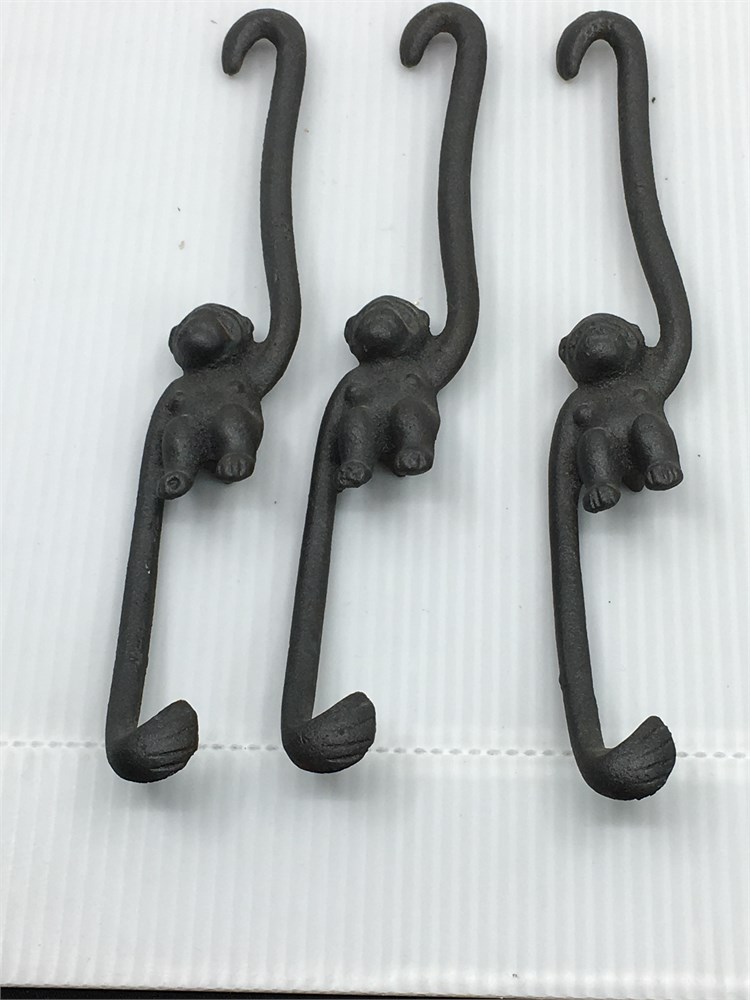 ShopTheSalvationArmy - Vintage Black Iron Monkey Hangers – 8.5"