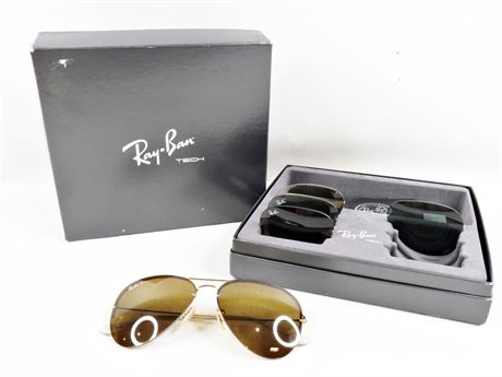 ShopTheSalvationArmy - Ray-Ban 3460 Flip Out Aviator Sunglasses Set [F271]