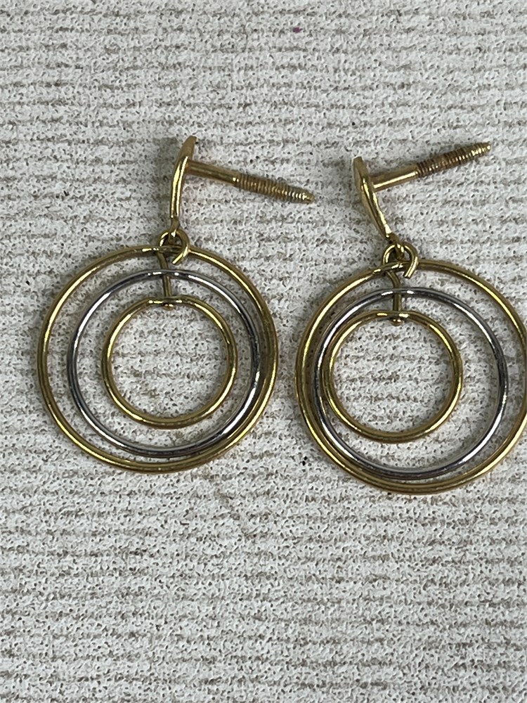 ShopTheSalvationArmy - Two-Tone 14K Gold O-Ring Earrings with Screw ...