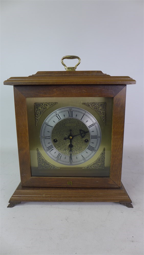 ShopTheSalvationArmy - Vintage Bulova Mantel Clock – Wood Case – Brass ...