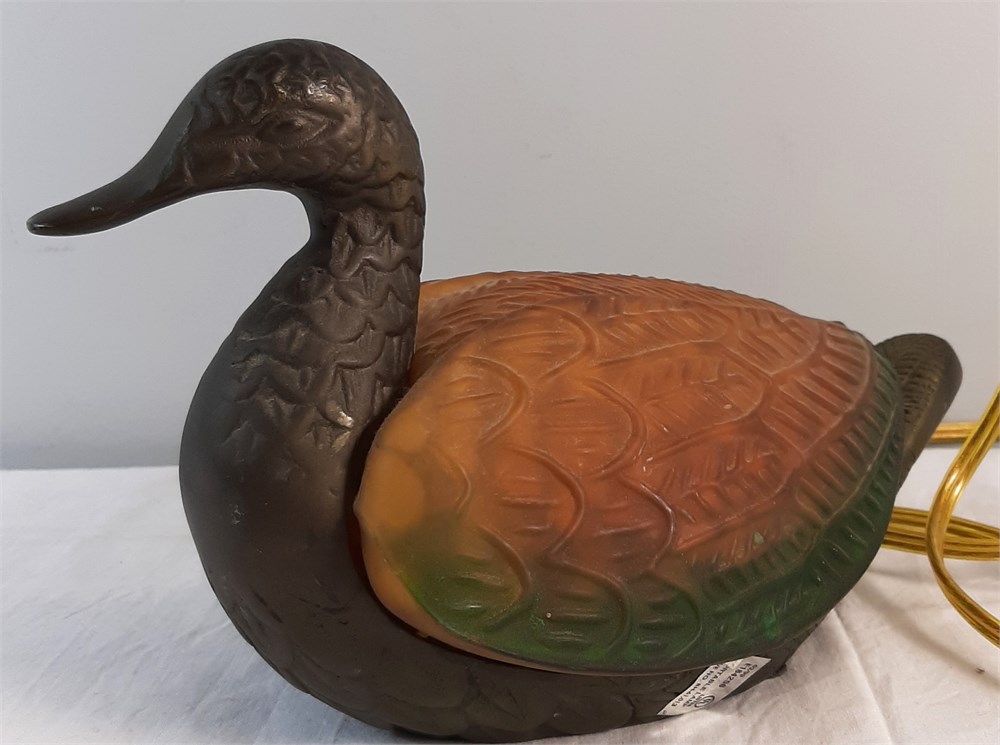 ShopTheSalvationArmy - Vintage Duck Lamp - Glass - Metal - 2 Piece ...