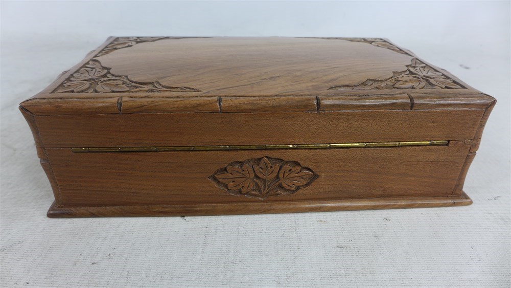 ShopTheSalvationArmy - Vintage Wooden Locking Puzzle Jewelry Box Carved ...