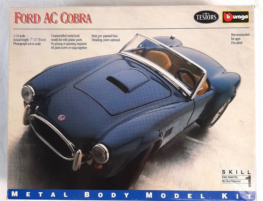 ShopTheSalvationArmy - Testors Model Kit - Ford AC Cobra - 1:24 Scale ...