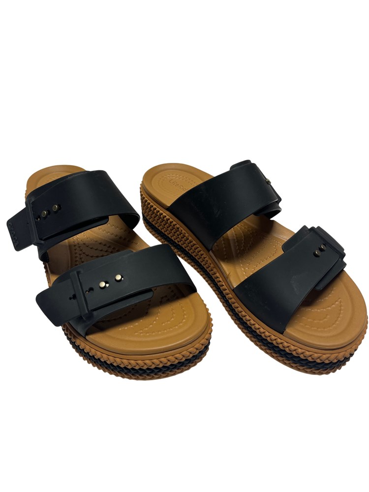 ShopTheSalvationArmy - Crocs Brooklyn Low Wedge Sandals Black Women’s ...
