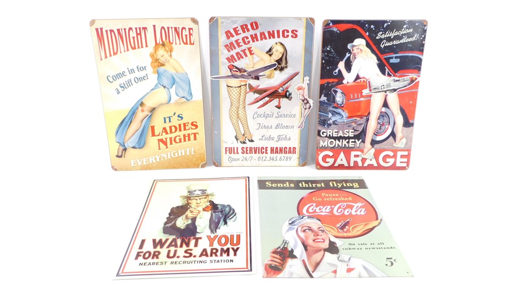 ShopTheSalvationArmy - Lot of Vintage Tin Posters – Assorted Retro Wall ...