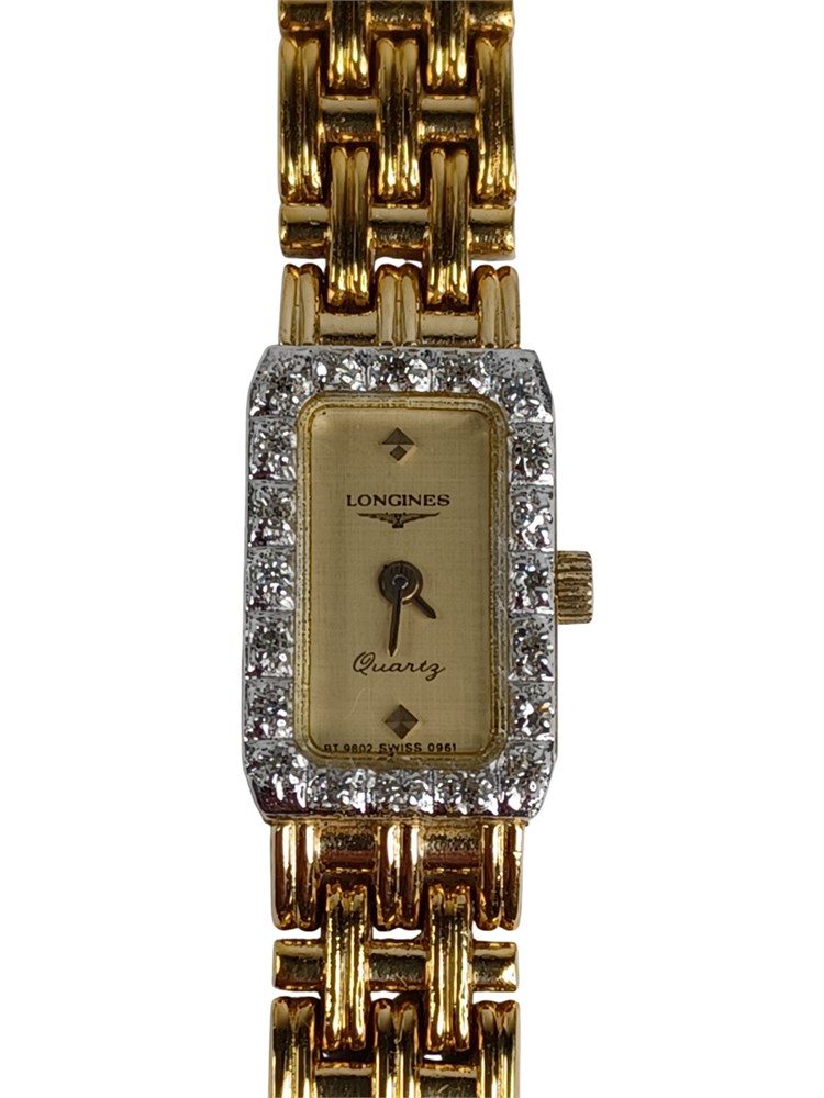 ShopTheSalvationArmy - Longines Diamond Bezel Ladies Swiss Quartz Watch ...