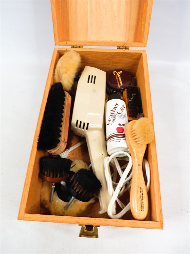 Online Thrift Store | ShopTheSalvationArmy - Wood Shoe Shine Box with ...