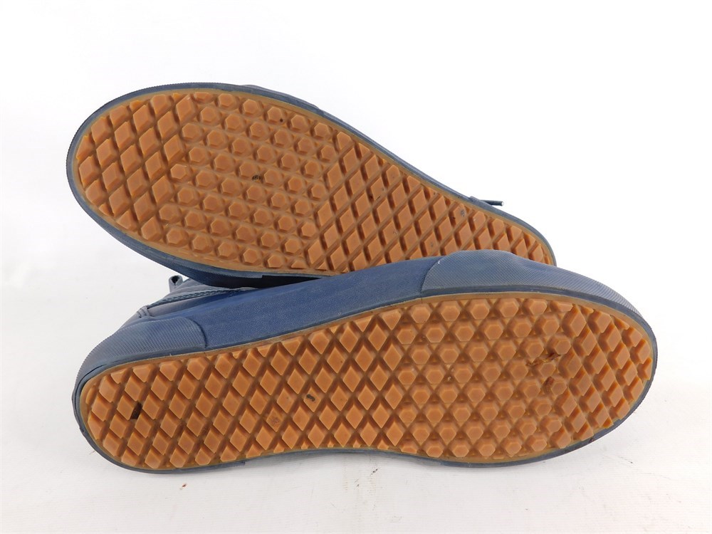 ShopTheSalvationArmy - Vans Navy Blue Leather High-Top Sneakers Men's ...