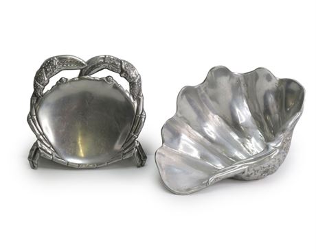 ShopTheSalvationArmy - Vtg Arthur Court Aluminum Crab & Shell Plate ...