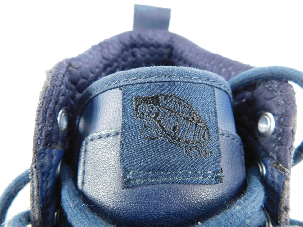 ShopTheSalvationArmy - Vans Navy Blue Leather High-Top Sneakers Men's ...
