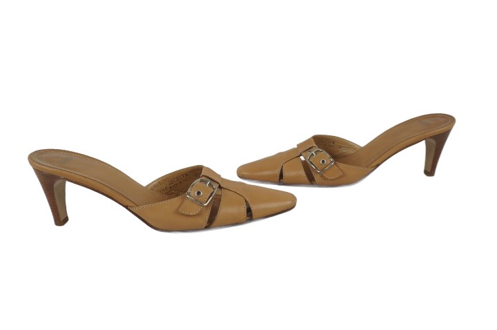 ShopTheSalvationArmy - Coach Women’s Tan Buckle Mule Pumps, Size 8.5 ...