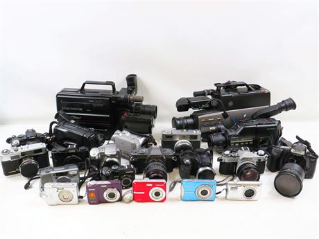ShopTheSalvationArmy - 21 Vintage Cameras & Camcorders – Collector's ...