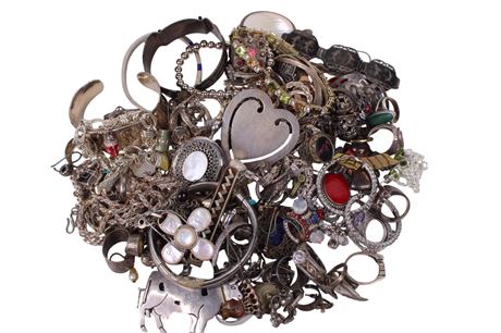 ShopTheSalvationArmy - Wearable and Scrap Silver Jewelry Lot (863G) JSP ...