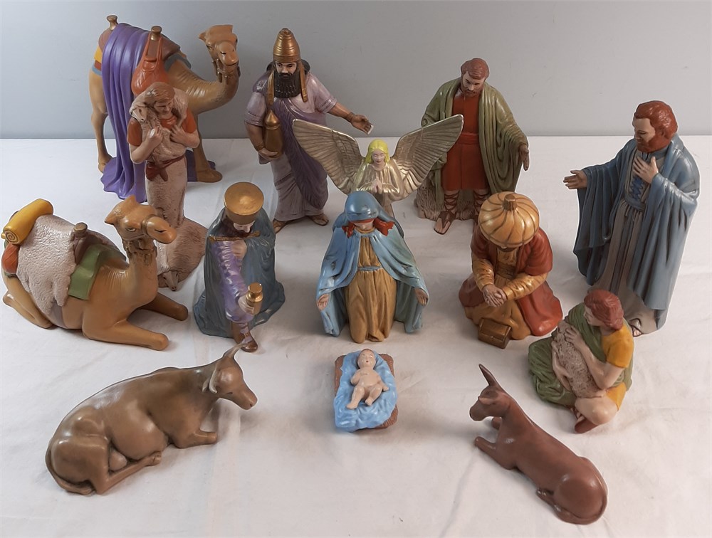 ShopTheSalvationArmy - Vintage Nativity Set - X14 Pieces - Animals - Jesus