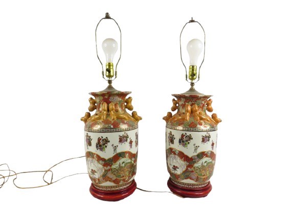 ShopTheSalvationArmy - Pair of Asian-Inspired Porcelain Table Lamps ...