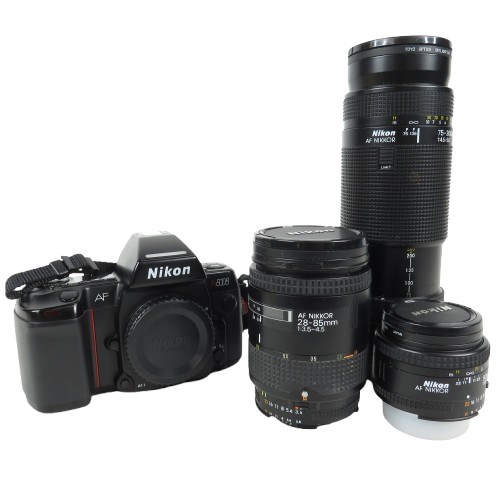 ShopTheSalvationArmy - Nikon N8008S 35mm SLR Camera with Lenses [F2252]