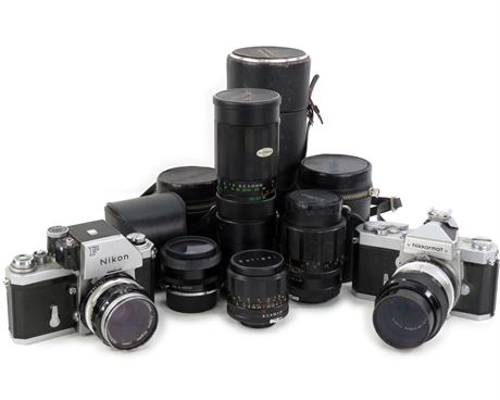 ShopTheSalvationArmy - Nikon F & Nikkormat FTN 35mm Film Cameras w/6 ...