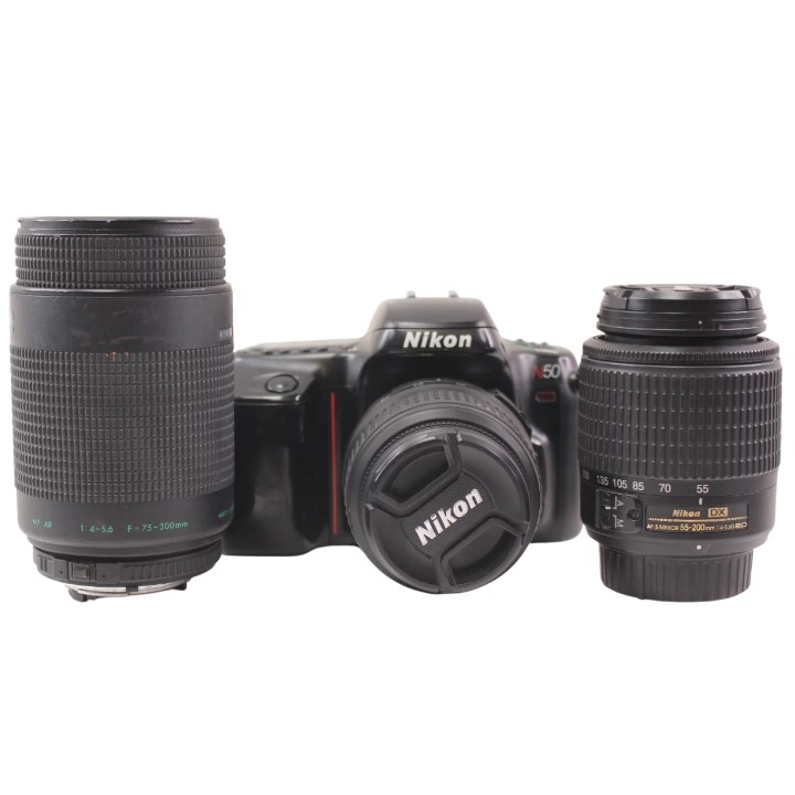 ShopTheSalvationArmy - Nikon N50 Film Camera with 2 Lenses, Untested 9225